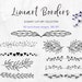 40 Hand Drawn Borders Clip Art Collection, Lineart Design Elements ...