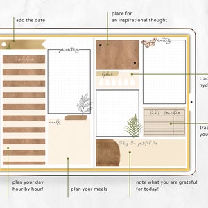 Digital Planner Insert Stickers, Weekly and Daily Layouts. Elegant ...