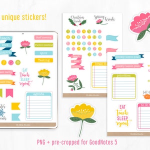 Teacher Digital Planner Stickers - Back to School - Pre-cropped ...