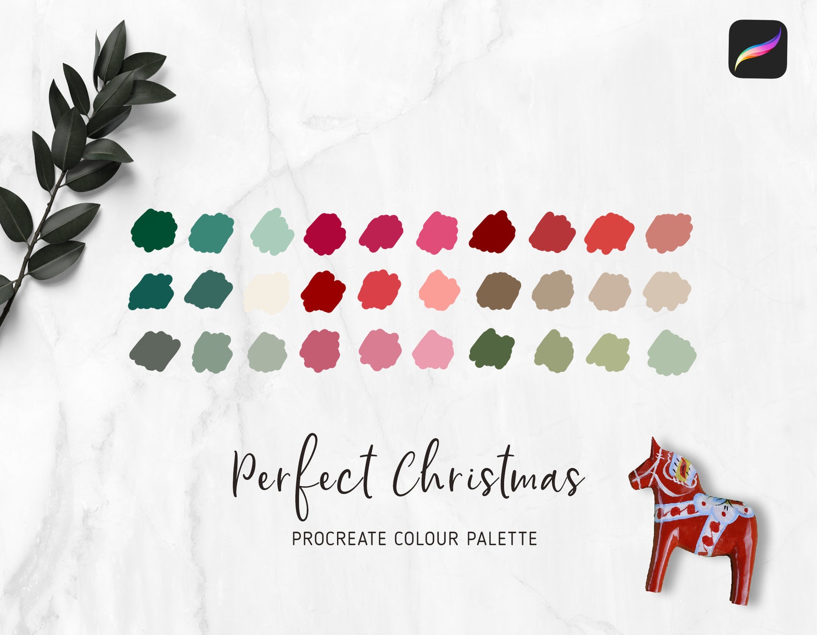 PROCREATE Color Palette Perfect Christmas Ipad Instant - Etsy