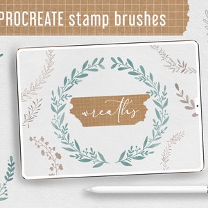 Procreate Stamp Brushes Bundle - 122 Elements | Botanical Shapes ...