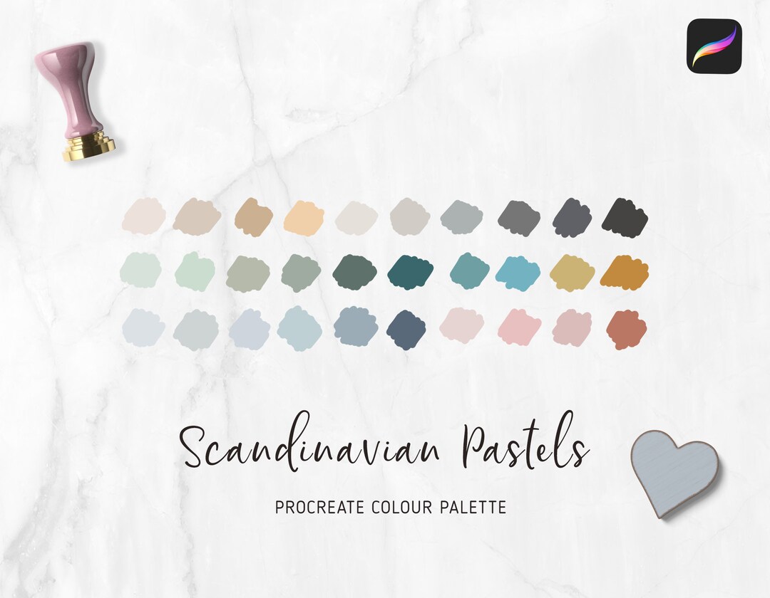 Scandinavian Pastels PROCREATE Color Palette | iPad Instant Download ...