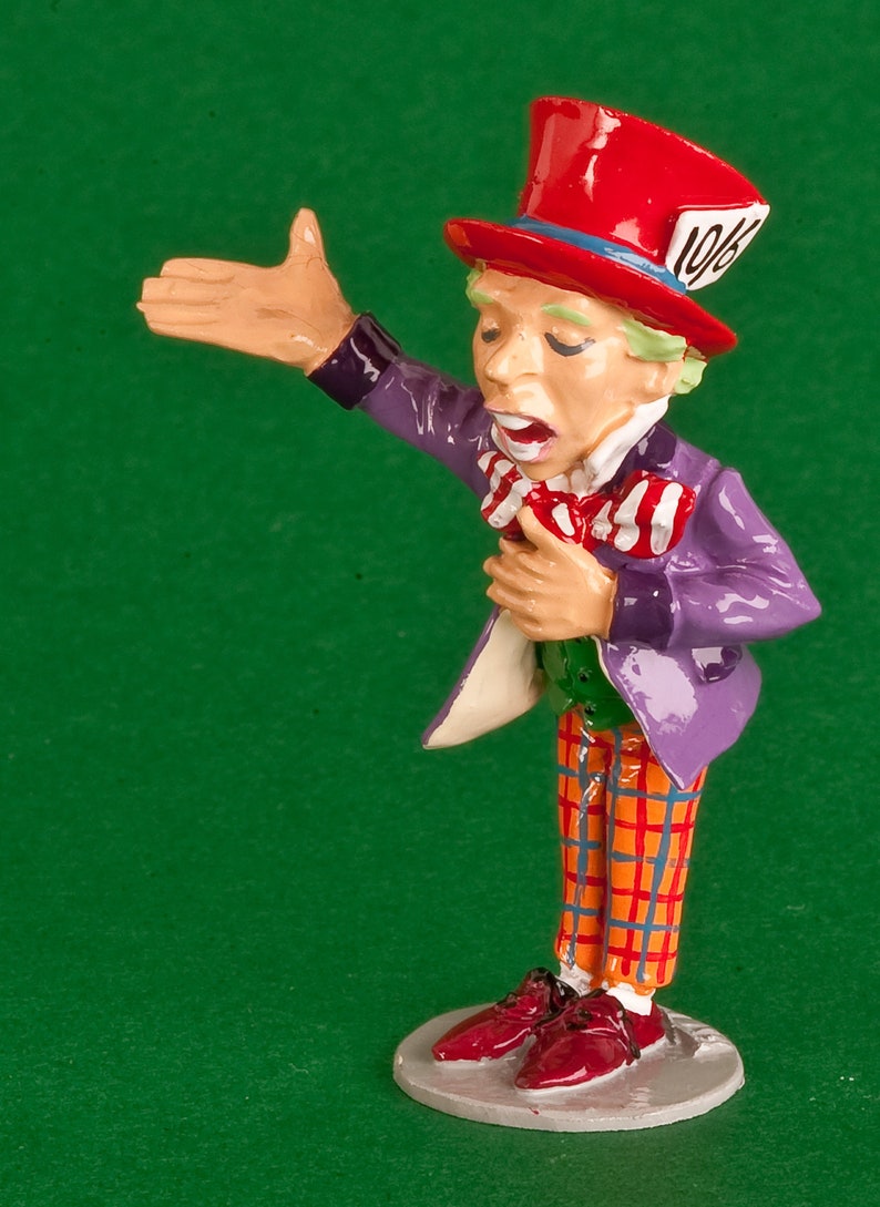 Mad Hatter From Alice in Wonderland Hand Painted Pewter Miniature - Etsy