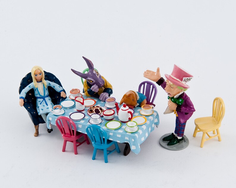 Mad Hatter's Tea Party Miniature Set - Etsy