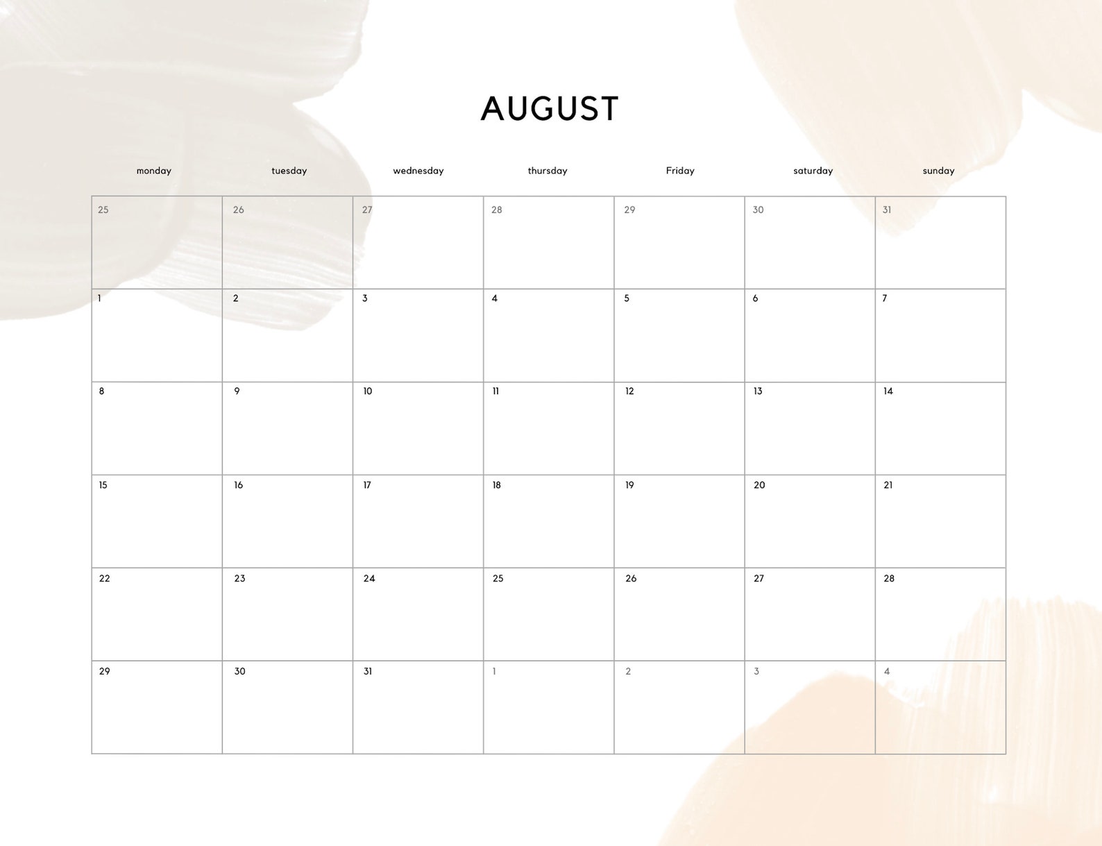 Printable Calender - Etsy