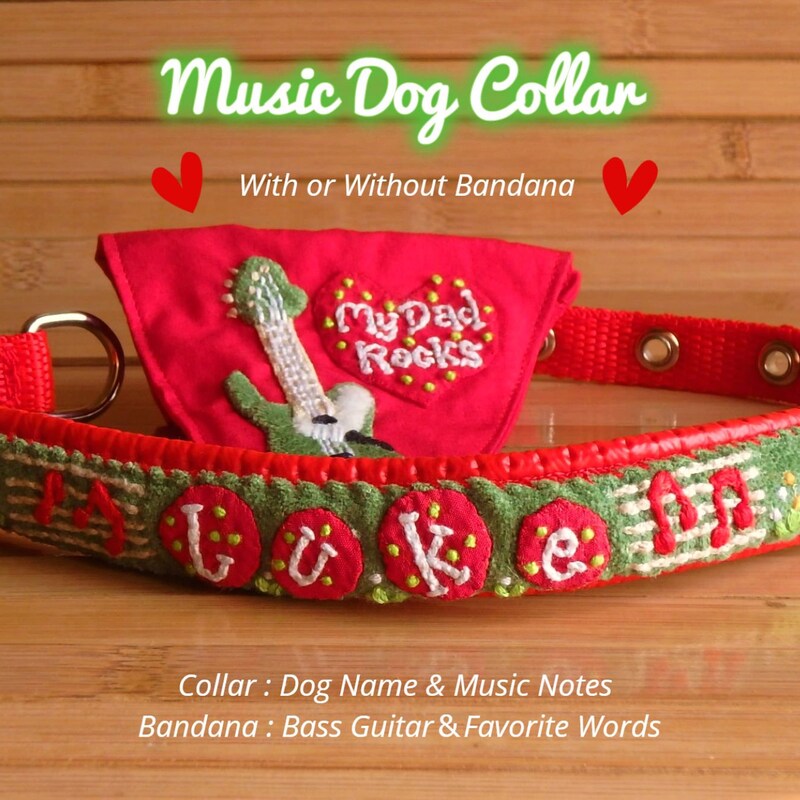 Music Dog Collar - Etsy