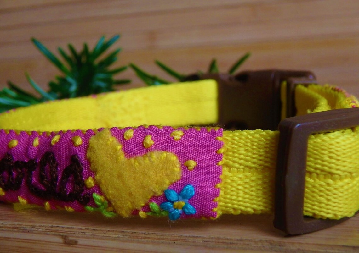 Dog Name Collar Dog Name Tag Dog ID Collar Personalized Dog - Etsy