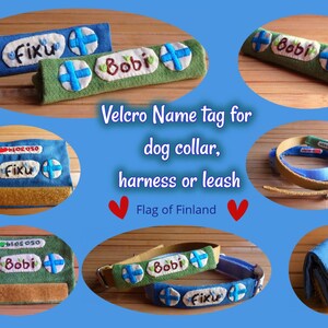 Velcro Name Tag for Dog Collar Harness Leash, Velcro Dog ID Tag ...