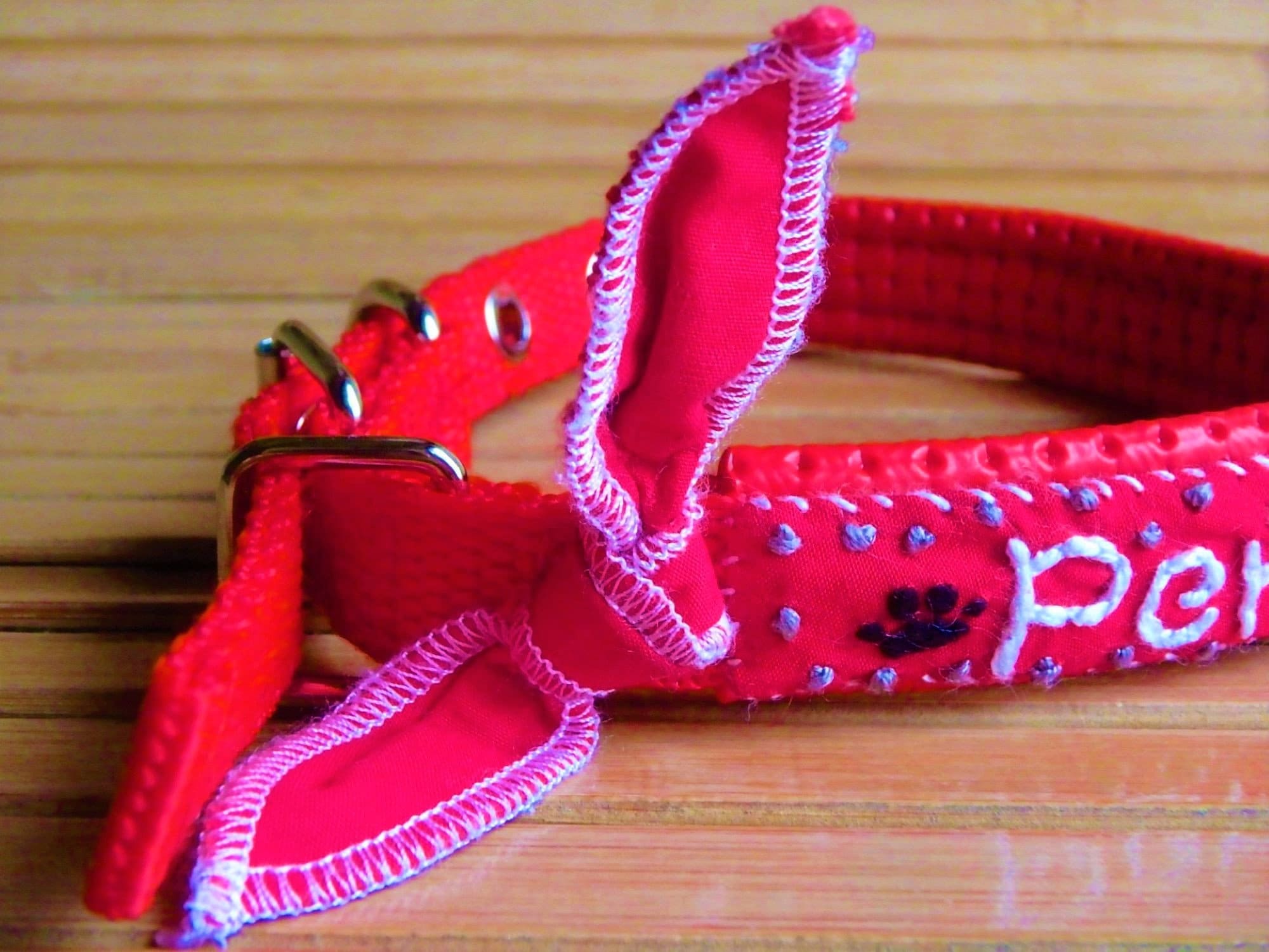 Dog Name Collar Dog Name Tag Collar Dog ID Collar - Etsy UK