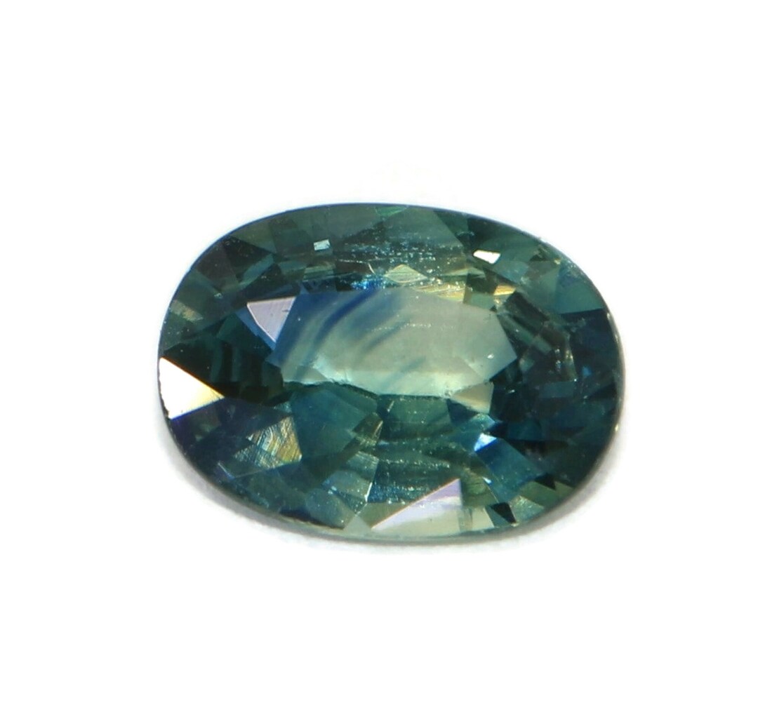 Parti Mermaid Blue Green Natural Sapphire Stone Loose Oval Shape 0.85 ...