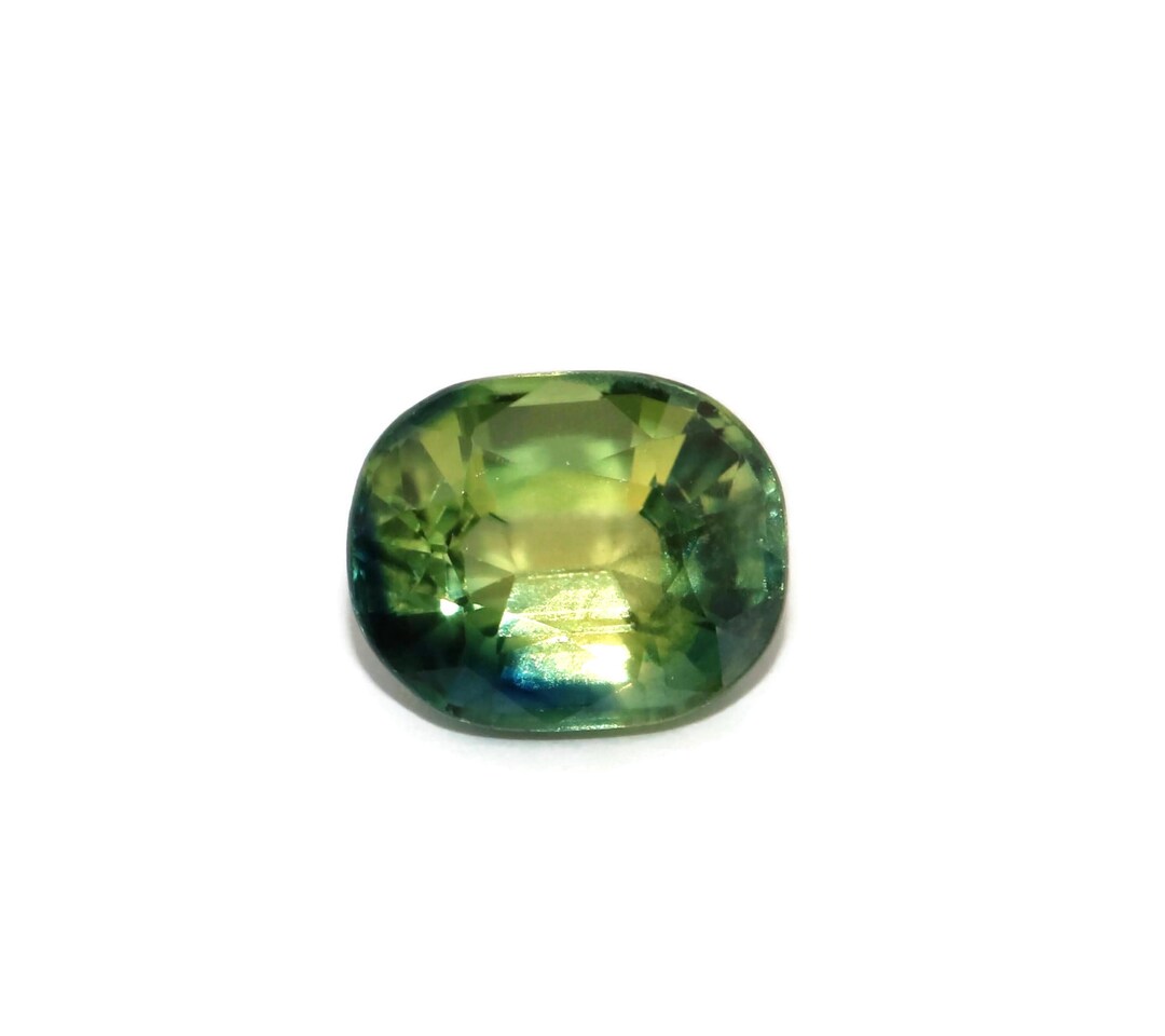 Bi-color Blue Green Oval Sapphire Gemstone 1.05 Carat - Etsy