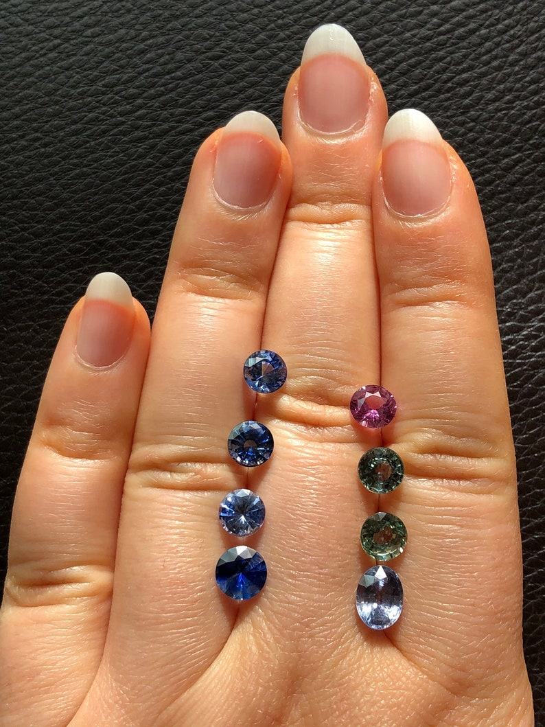 1 carat Round Sapphire Loose Round Blue Sapphire Stone 1 ct | Etsy