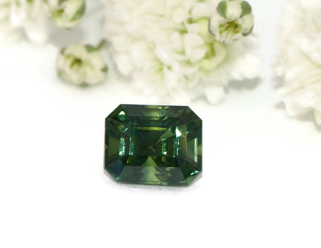 1.1 Ct Eye Clean Forest Green Natural Sapphire Loose Gemstone for ...