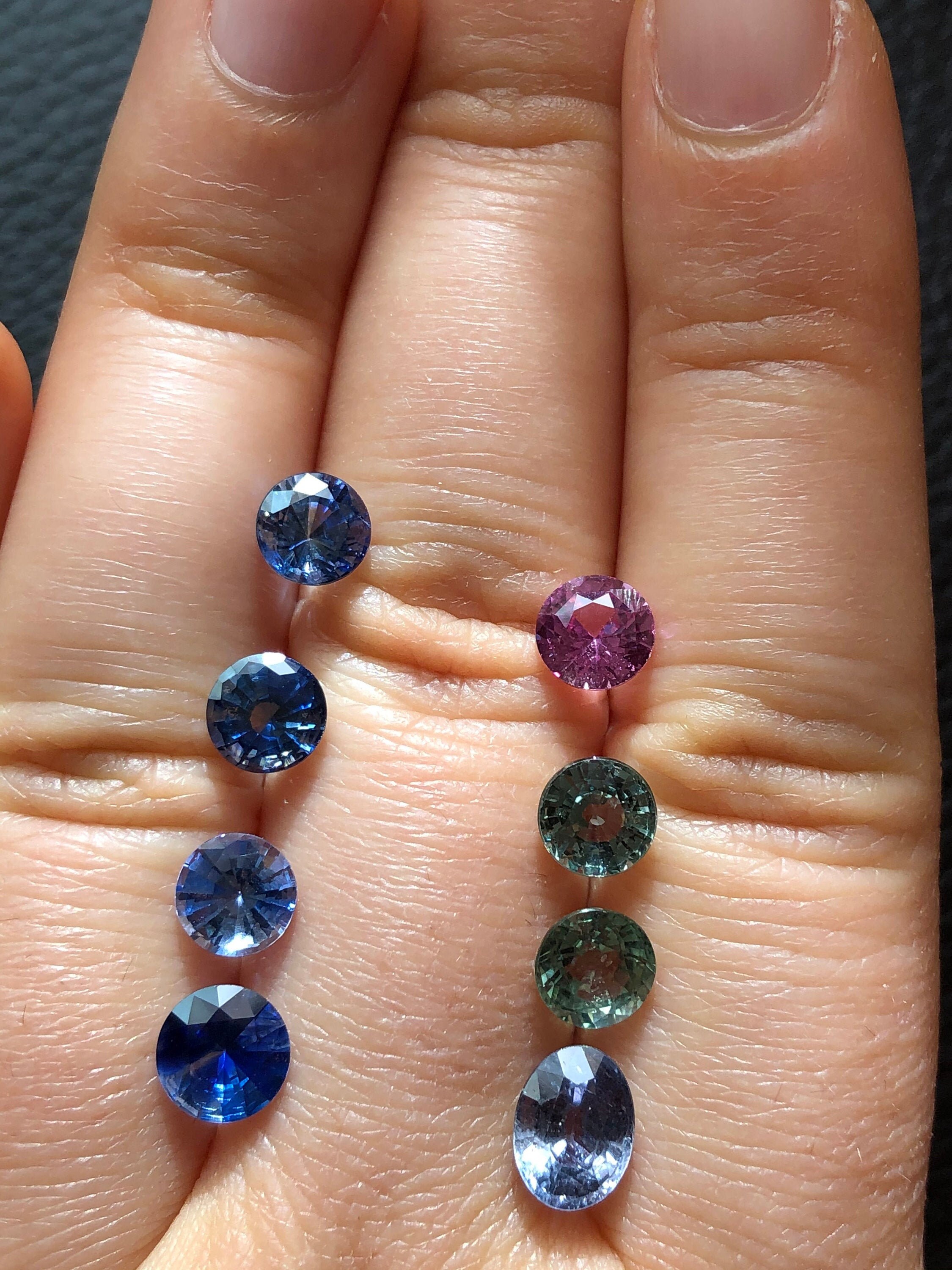 1 carat Round Sapphire Loose Round Blue Sapphire Stone 1 ct | Etsy