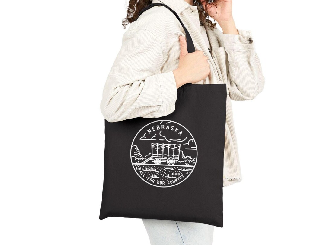 Nebraska State Motto Tote Bag, Nebraska Home State Book Bag, Moving to ...