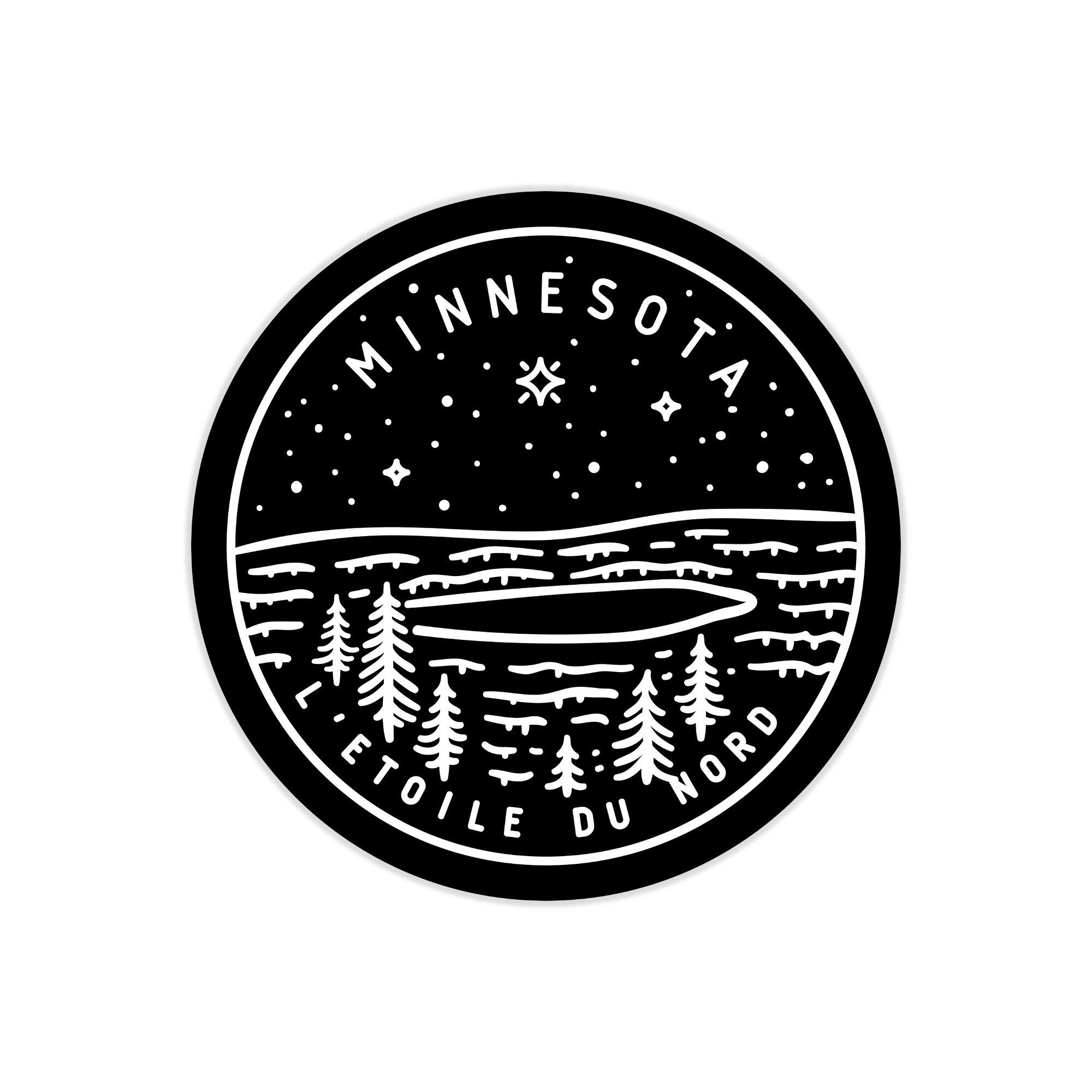 Minnesota State Motto Round Sticker | L'etoile Du Nord Circle Decal ...