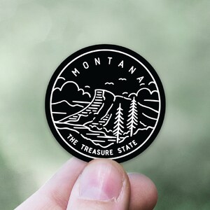 Montana State Motto Round Sticker | Montana Circle Decal | State of ...