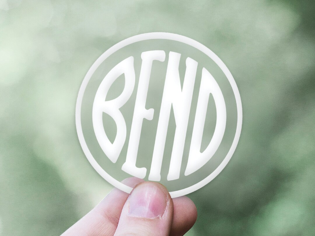 Bend Logo Clear Sticker | City of Bend Vinyl Decal | Visit Downtown ...