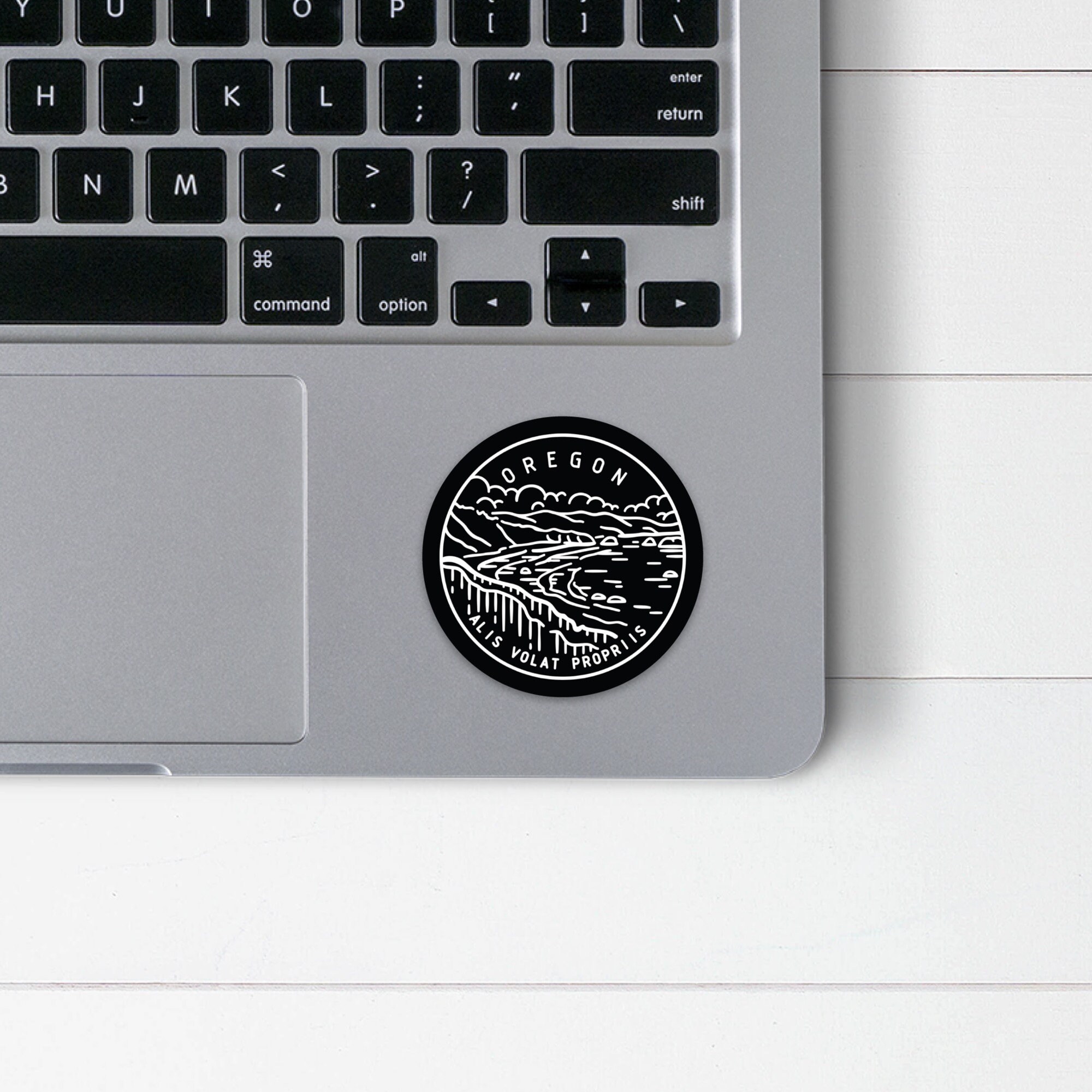 Oregon State Motto Round Sticker Alis Volat Propriis Circle - Etsy UK