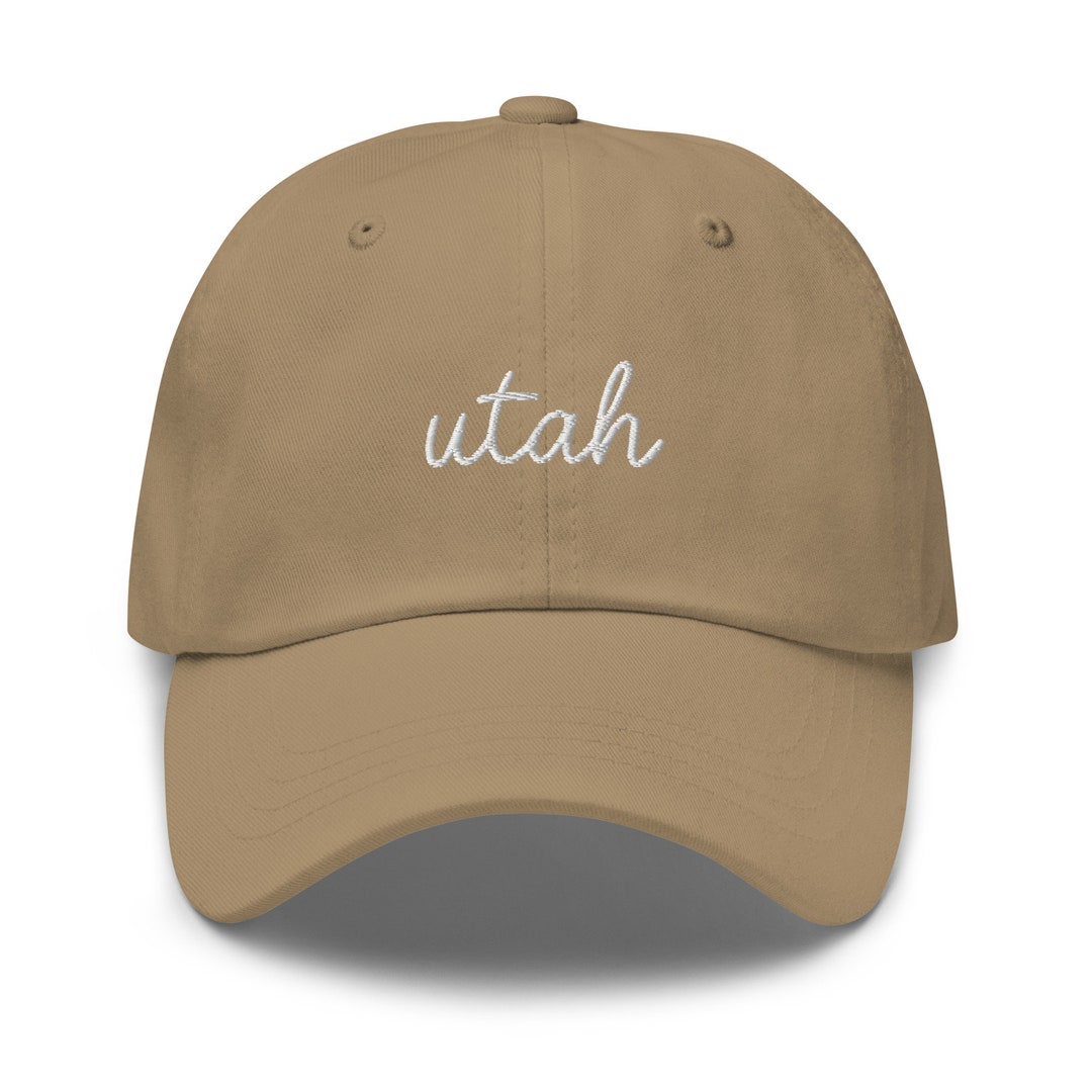 Utah Embroidered Hat, Utah Script Font Baseball Cap, Utah Home State ...