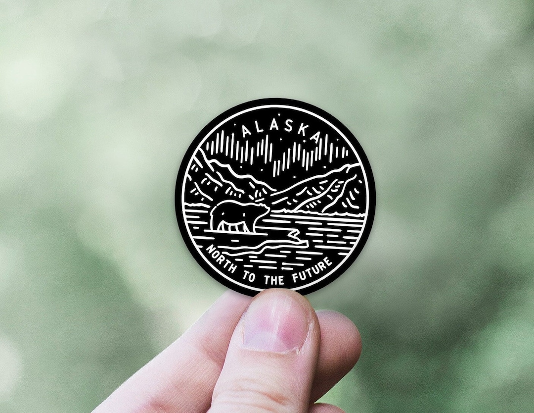 Alaska State Motto Round Sticker North to the Future Circle - Etsy