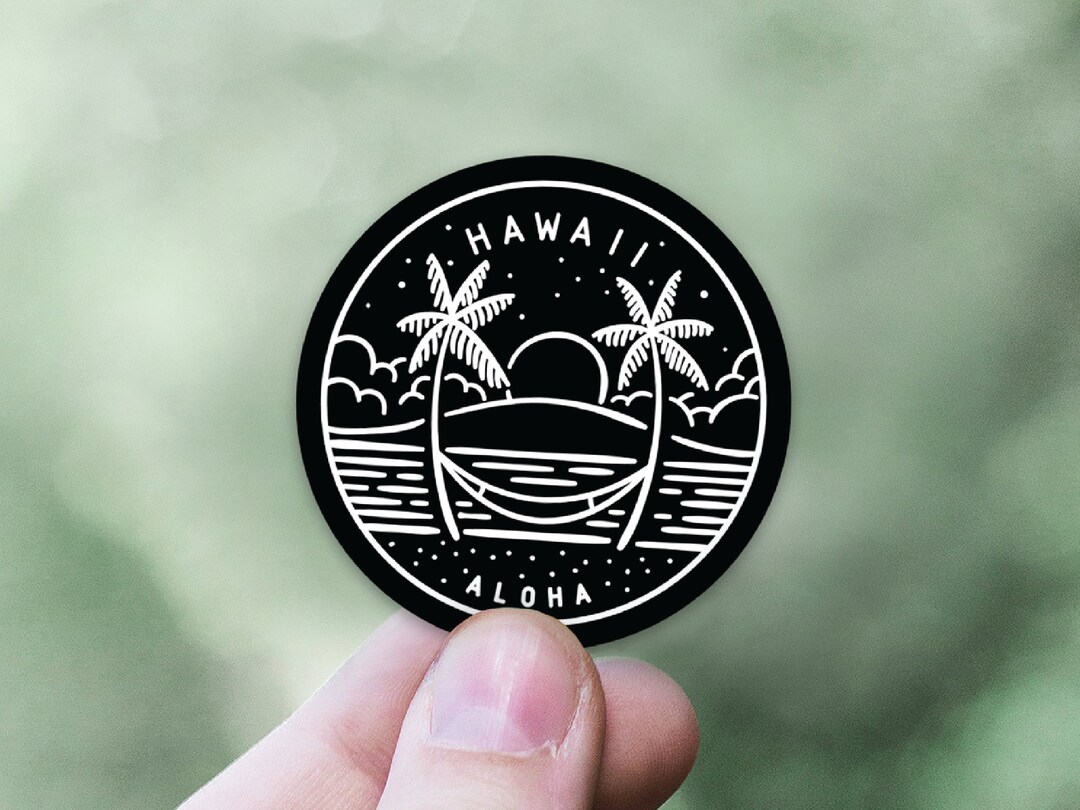 Hawaii State Motto Round Sticker | Hawaii Circle Decal | State of ...
