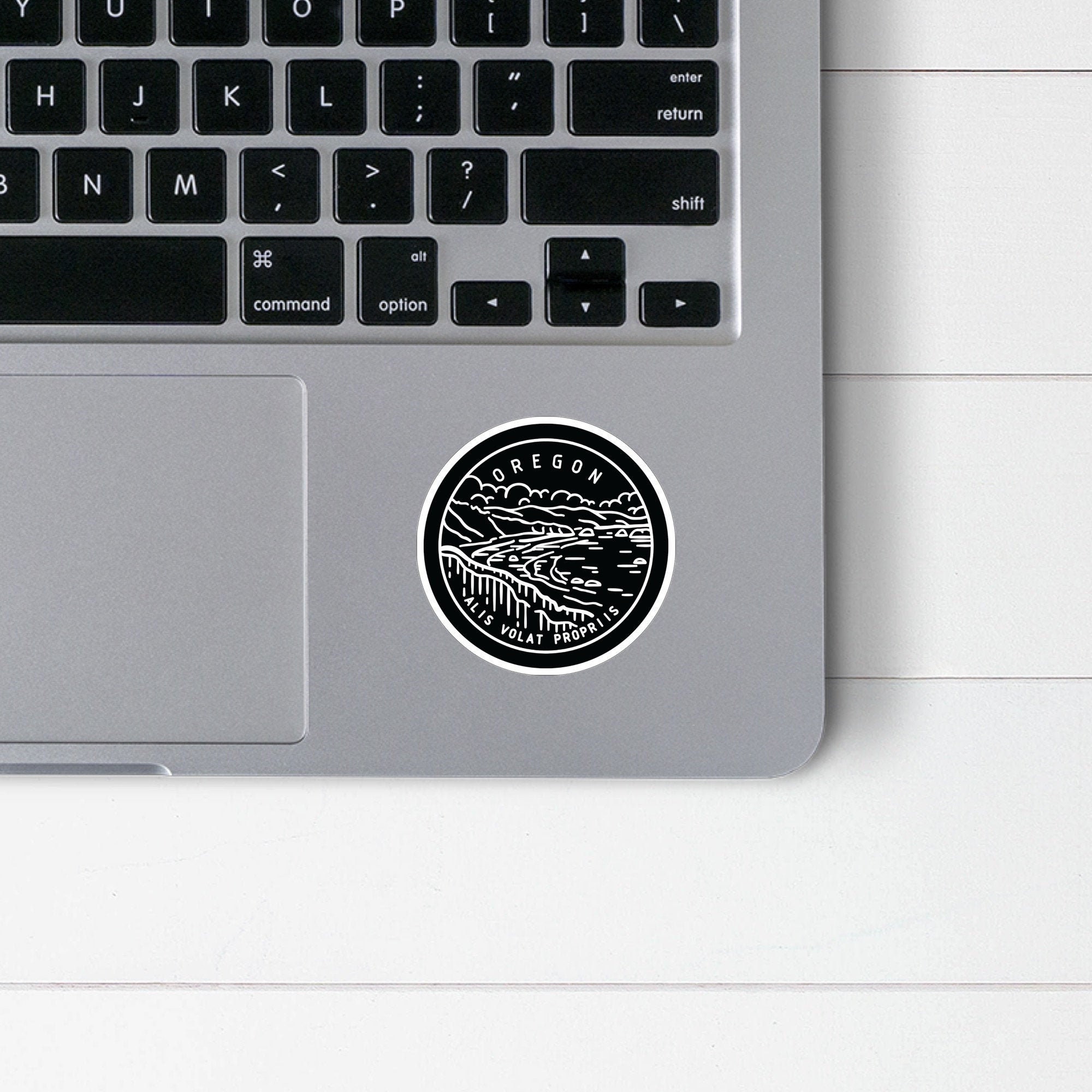 Oregon State Motto Round Sticker Alis Volat Propriis Circle - Etsy UK