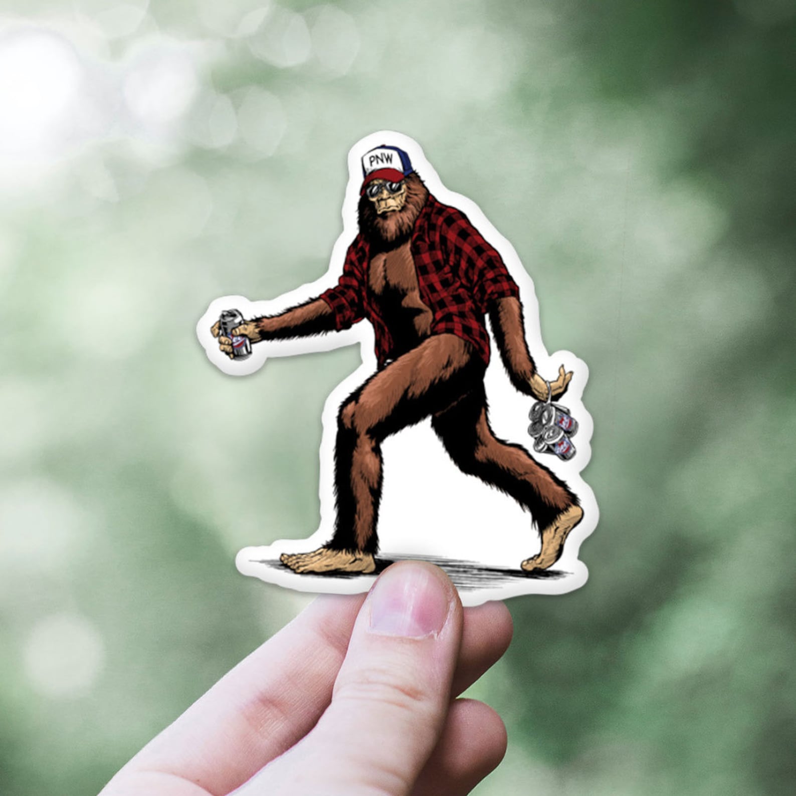 PNW Sasquatch Sticker Pacific Northwest Bigfoot Car Window - Etsy