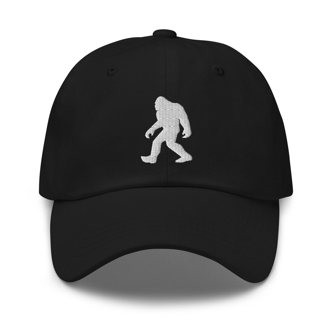 Sasquatch Embroidered Hat | Bigfoot Silhouette Dad Cap | I Believe in ...