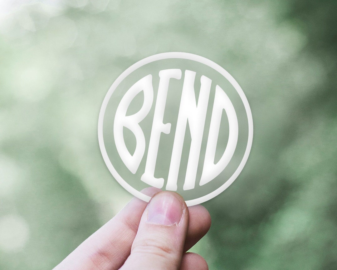 Bend Logo Clear Sticker City of Bend Vinyl Decal Visit - Etsy