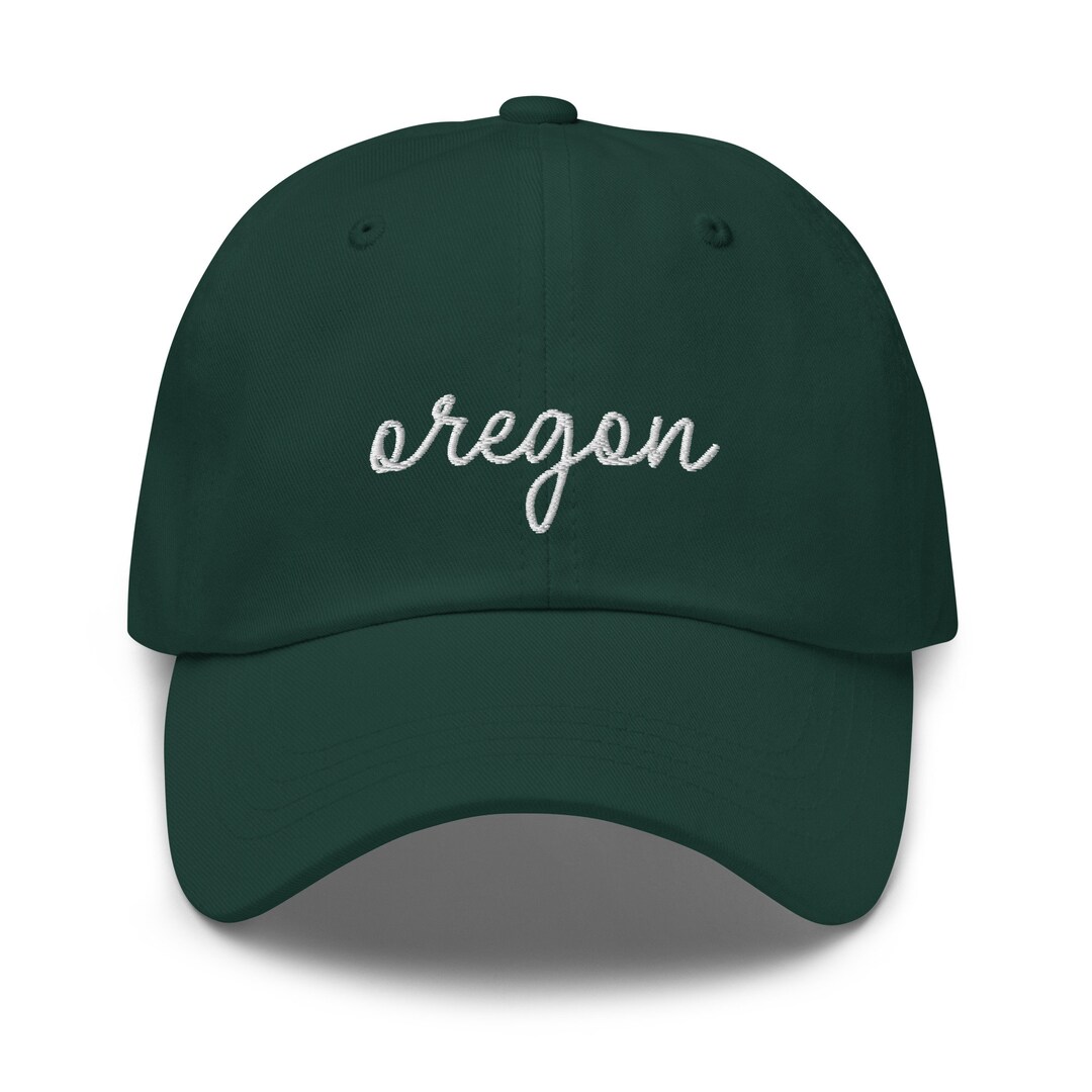 Oregon Embroidered Hat, Oregon Script Font Baseball Cap, Moving to ...