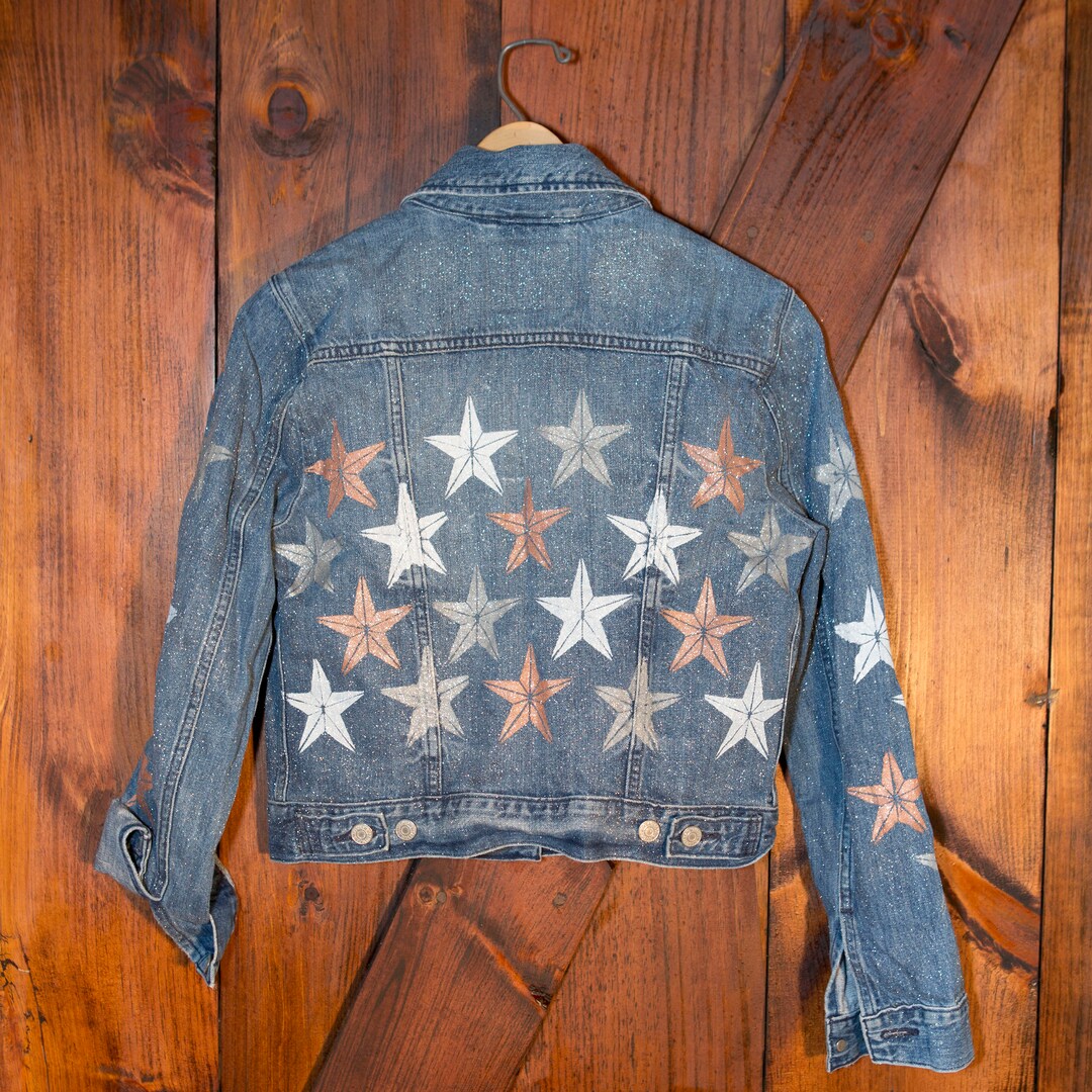 Stars and Glitter Handpainted Vintage Levi's Denim Jacket - Etsy