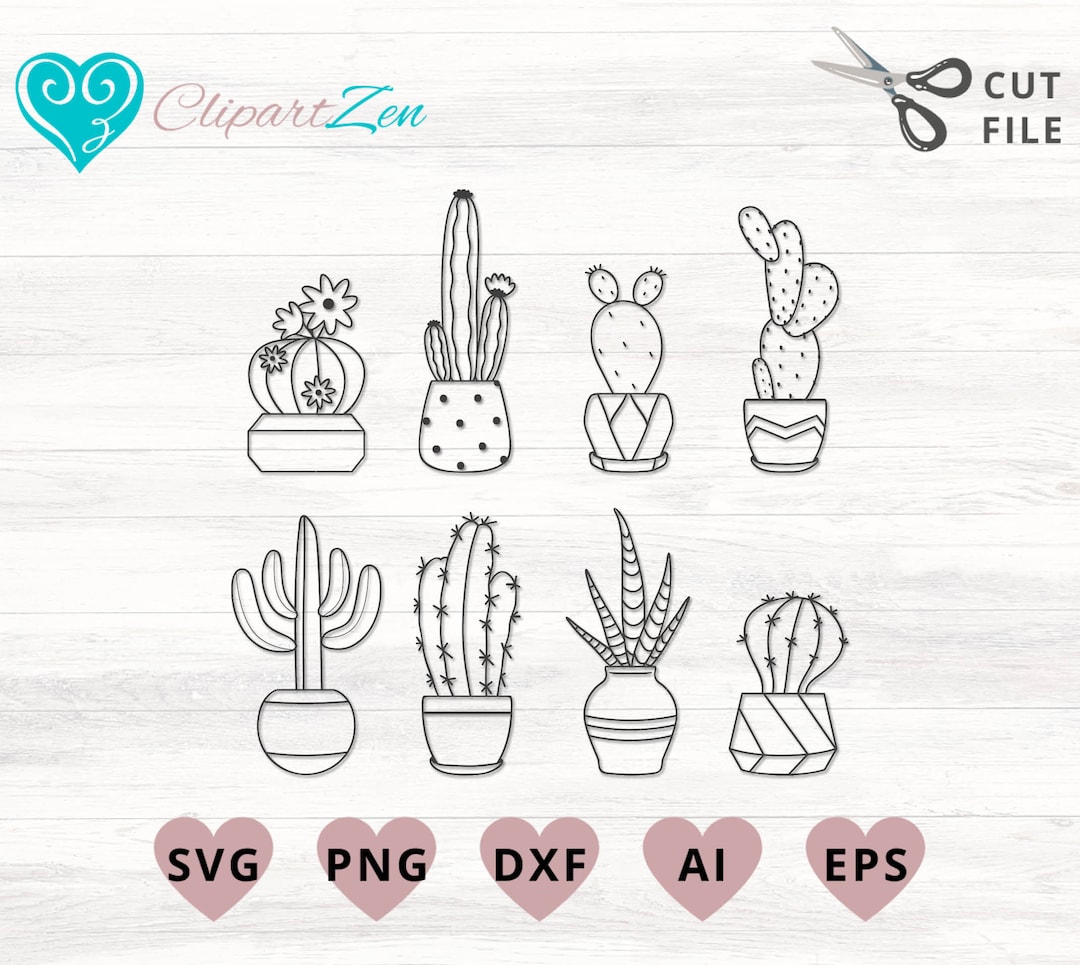 Cactus Svg, Gardening Svg, Pot Svg - Etsy