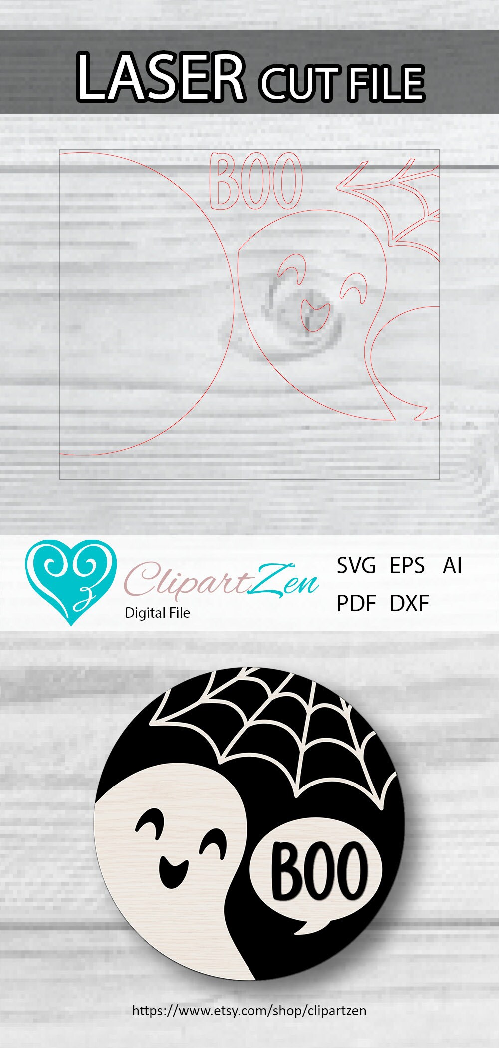 Cute Ghost Boo Door Hanger Svg Halloween Door Hanger Svg - Etsy