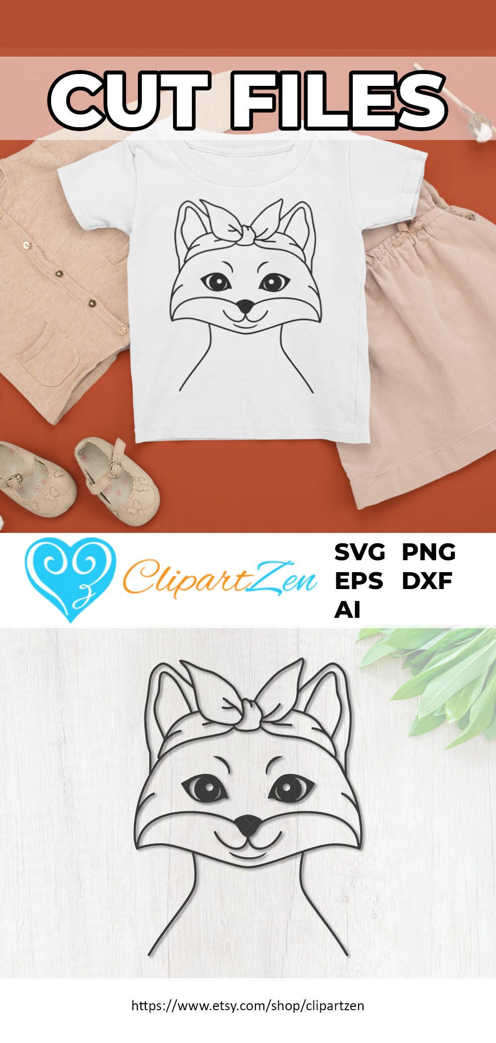 Lindo zorro con bandana, Woodland Animal Face Head Cut File, svg, png ...