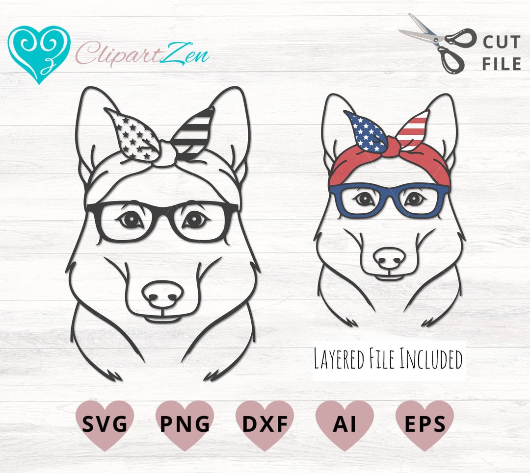 German Shepherd Dog Fourth of July German Shepherd Dog Face - Etsy