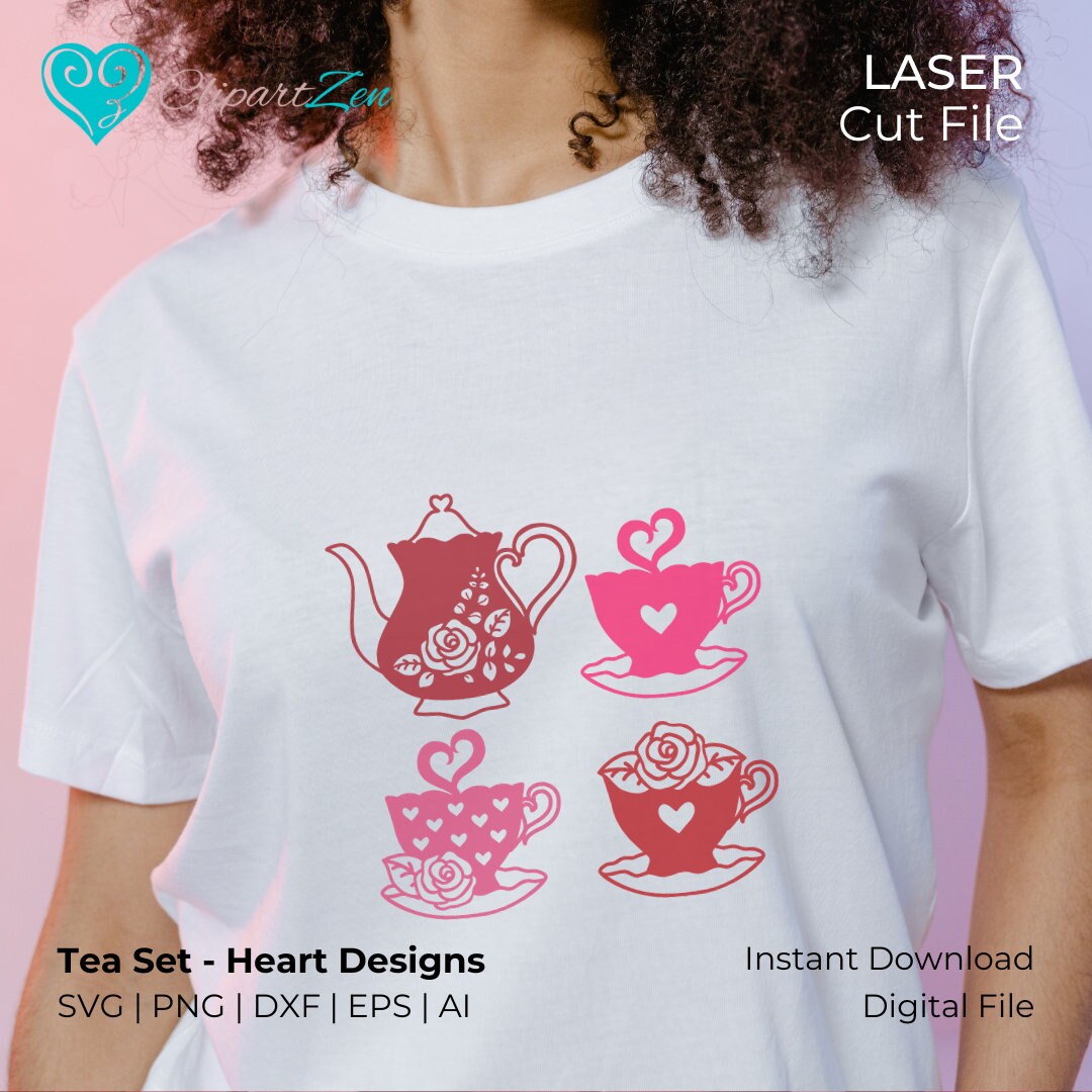 Heart Teapot Svg, Teacup Svg, Tea Pot Flowers Svg, Clipart, Svg, Png ...