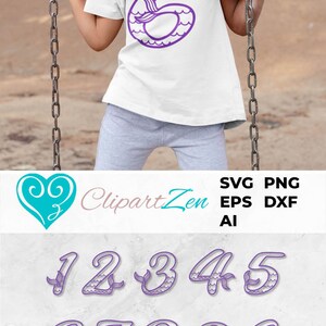 Mermaid Tail Numbers Svg Mermaid Birthday Svg Bundle Svg - Etsy