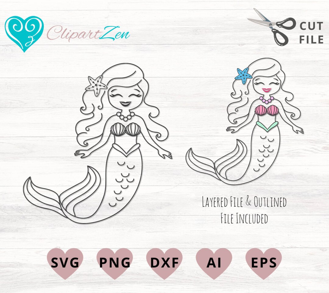 Cute Mermaid Svg Mermaid Monogram Svg Mermaid Princess Svg - Etsy