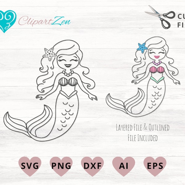 Mermaid Monogram Svg - Etsy