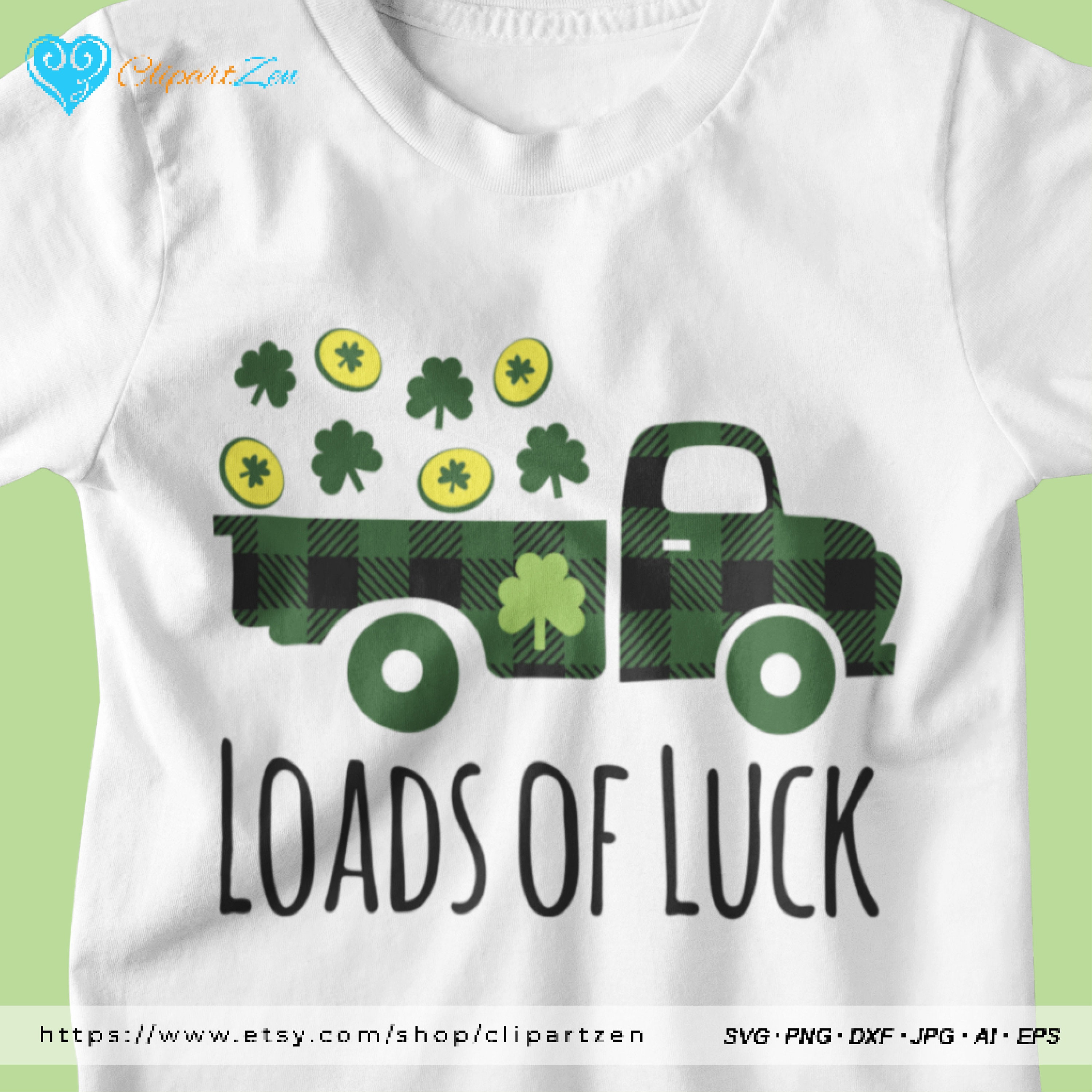 Loads of Luck Old Truck Buffalo Plaid St. Patricks Svg Png - Etsy