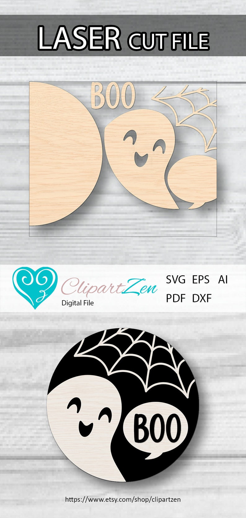 Cute Ghost Boo Door Hanger Svg Halloween Door Hanger Svg - Etsy
