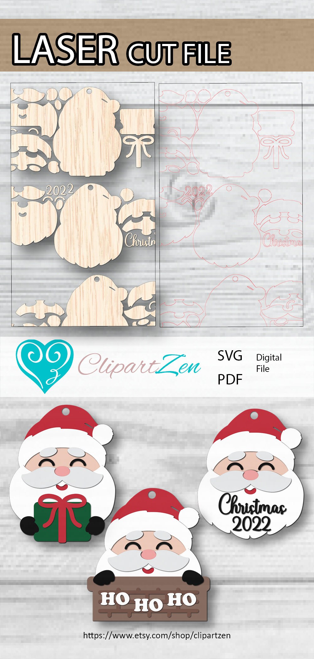Santa Claus Ornament SVG, Bauble Svg, Christmas Ornaments Svg, Santa ...