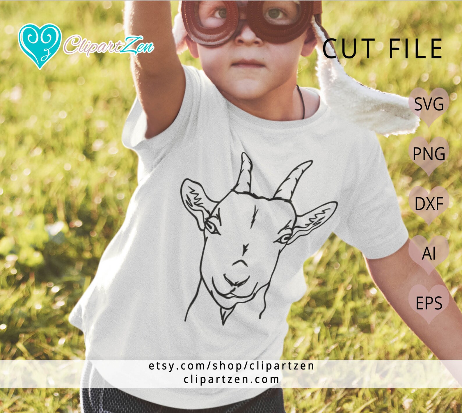 Goat Svg, Goat Head Svg, Farm Animal Svg, Clipart, PNG, Cut File for ...