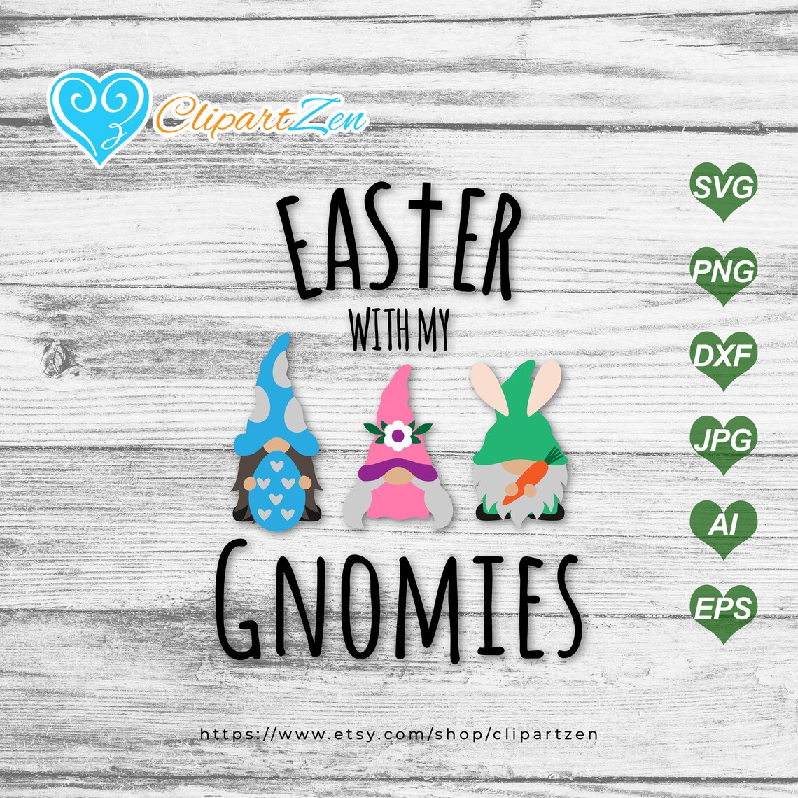 Easter With My Gnomies Gnome Family Svg, Png, Dxf, Jpg, Eps, Ai ...