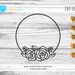 Rose Flower Floral Circle Frame Minimal Cut File, Svg, Png, Dxf, Eps ...