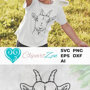 Goat Svg, Goat Head Svg, Farm Animal Svg, Clipart, PNG, Cut File for ...