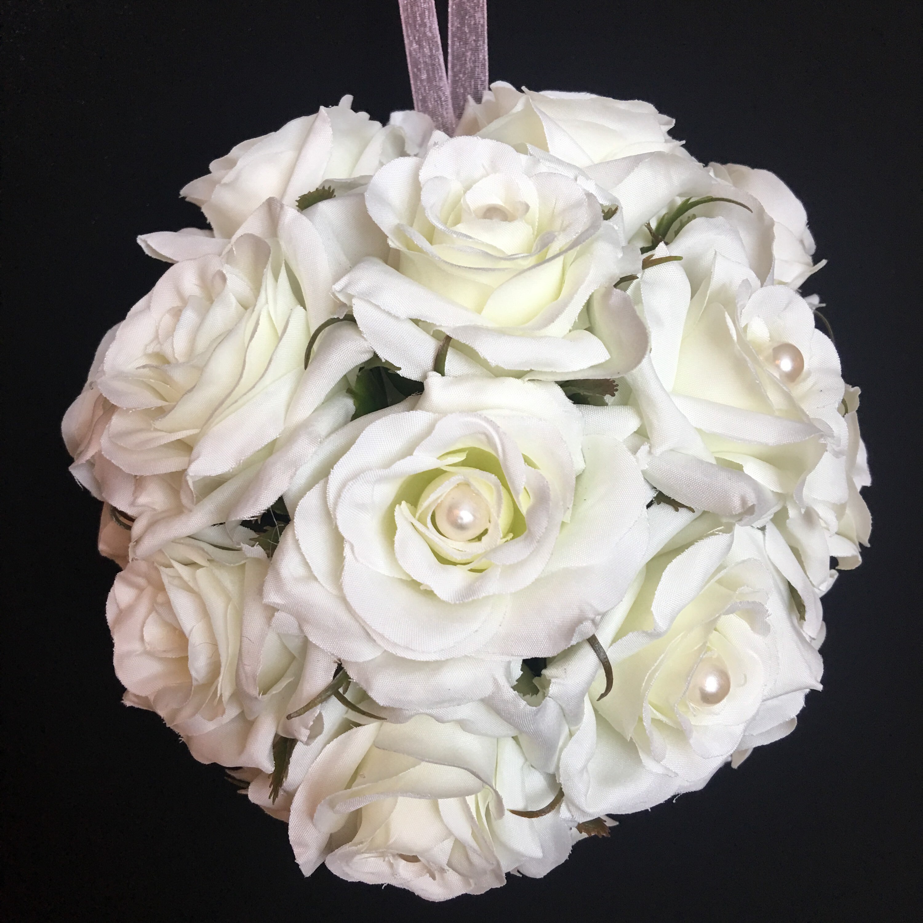 White Rose and Pearl Pomander! - Etsy