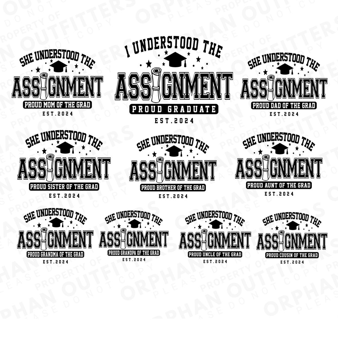 She Understood the Assignment SVG Immedidate Family Bundle, Matching ...