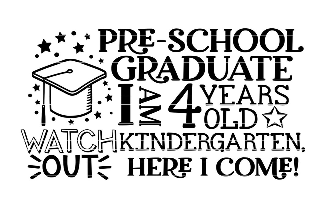 Pre-school Graduation Shirt SVG Digital Download File | Pre-k ...